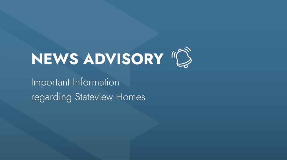 Important Information for purchasers and owners of StateView Homes ...